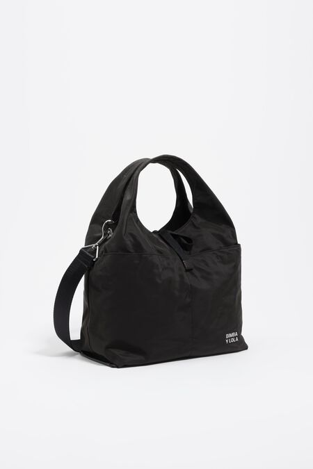 Medium charcoal nylon Paper bag