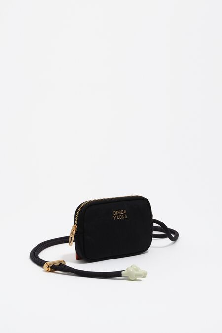 Black nylon coin purse