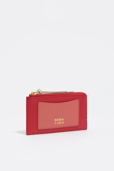 Red leather purse